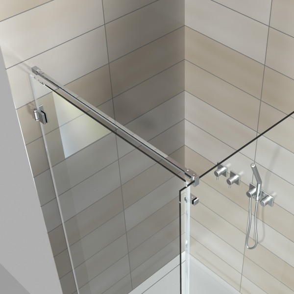 Duschen-Stabilisierungsstange Glas/Wand eckig 8664